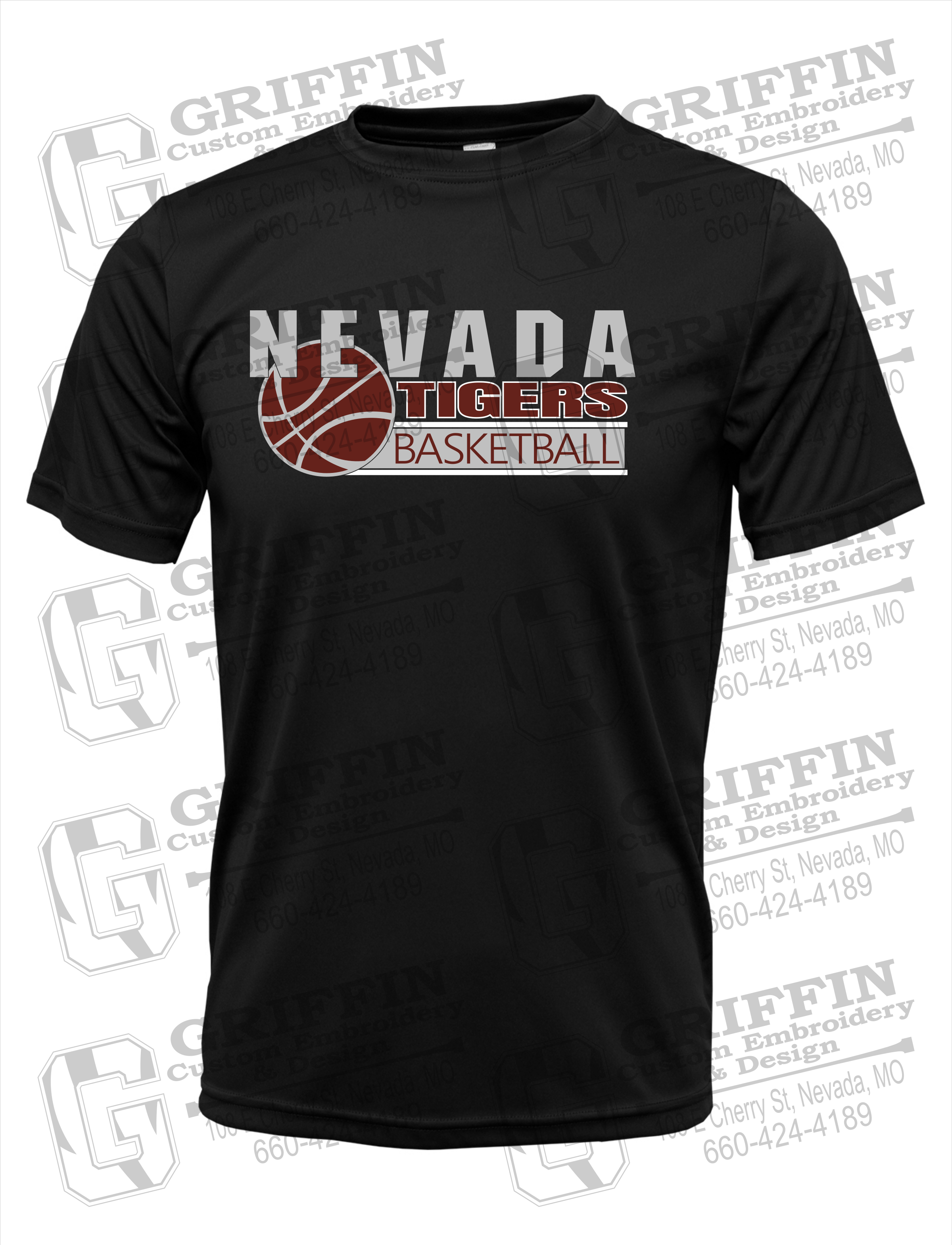 DRY-FIT SHORT SLEEVE T-SHIRTS - NEVADA BASKETBALL – Griffin Custom Design