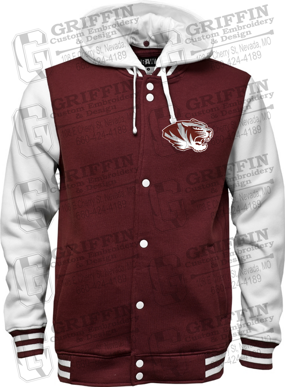 Varsity Jacket - Nevada Tiger Head Logo – Griffin Custom Design